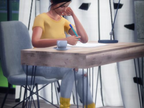 Writing a letter Poses