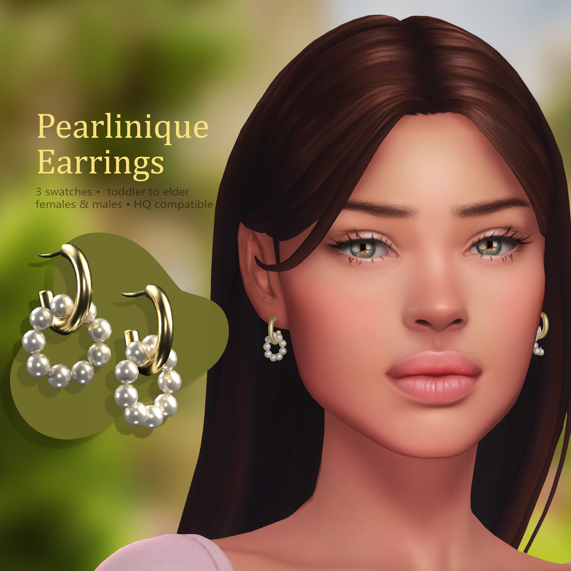 Pearlinique Earrings - The Sims 4 Create a Sim - CurseForge